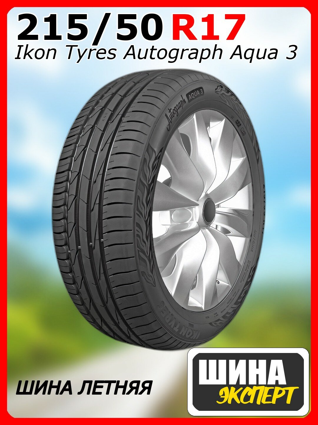 Шина летняя Ikon Tyres 215/50/17 V 95 Ikon Autograph Aqua 3 XL для легковых автомобилей T732284