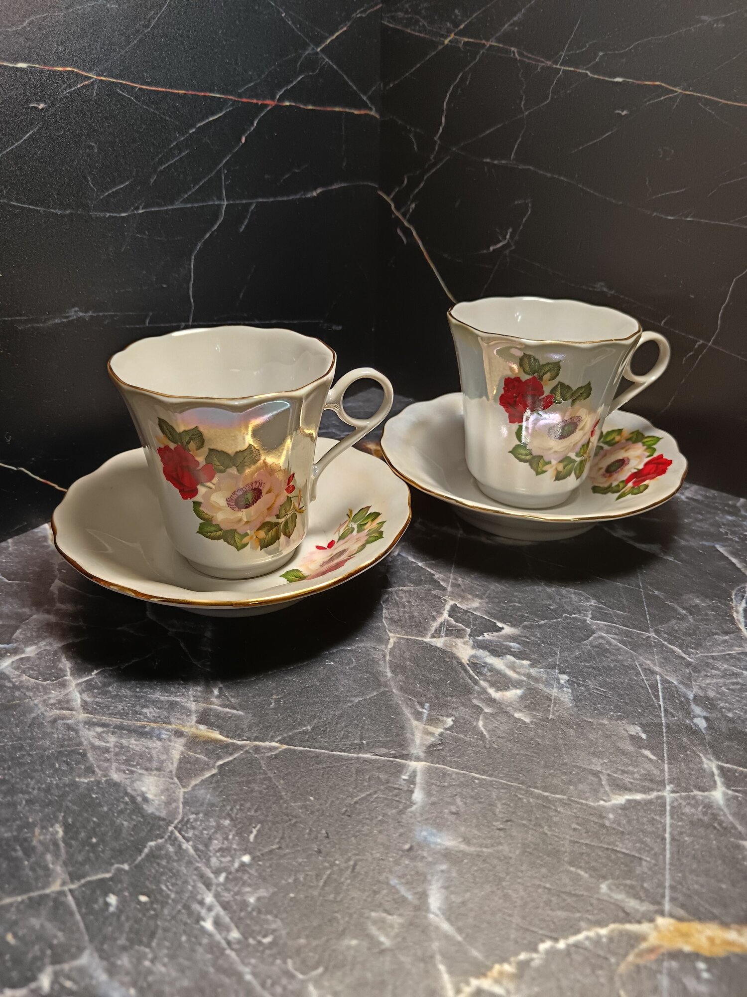 Кофейные пары Коростень, винтажные, набор из 2-х штук