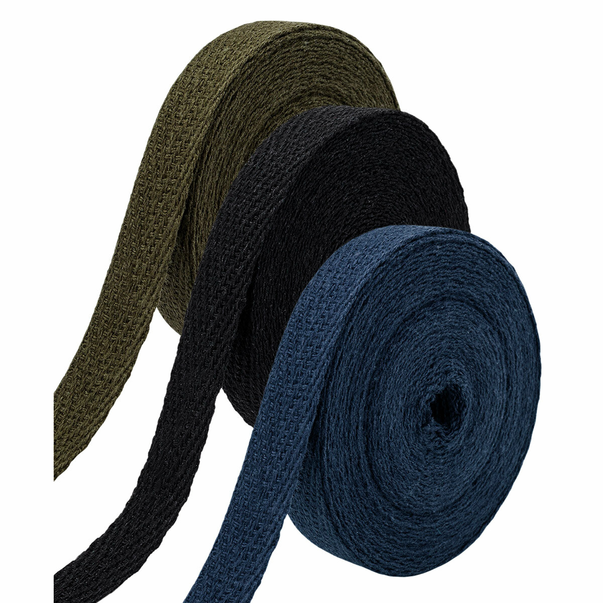 Киперная лента для шитья и рукоделия, ширина 1 см, хлопок 2,5 г/м, ассорти №14, 3 цвета