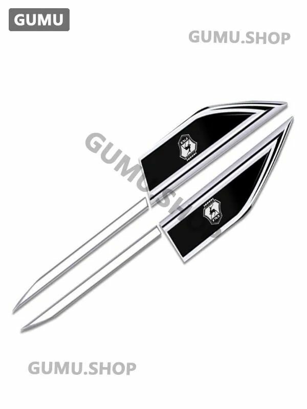 ГАЗ Черная металлическая наклейка для бокового декора автомобиля