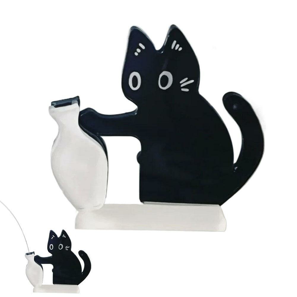 Наклейка на холодильник с кошачьей бородой