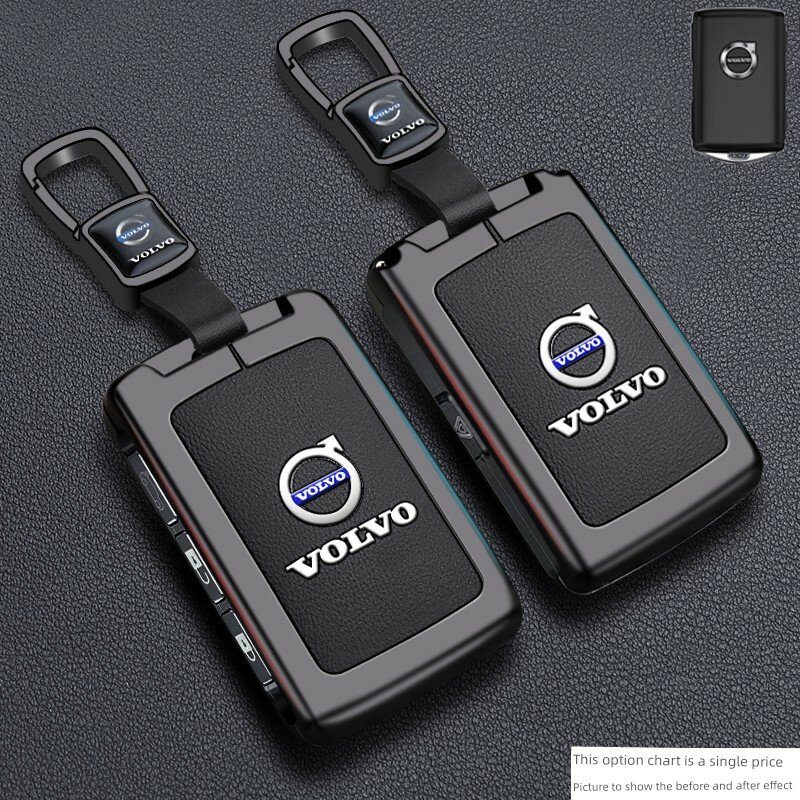Чехол для ключа Volvo 2025 года, модель XC60, из натуральной кожи, для S90, XC40, полный чехол для S60, мужской, для
