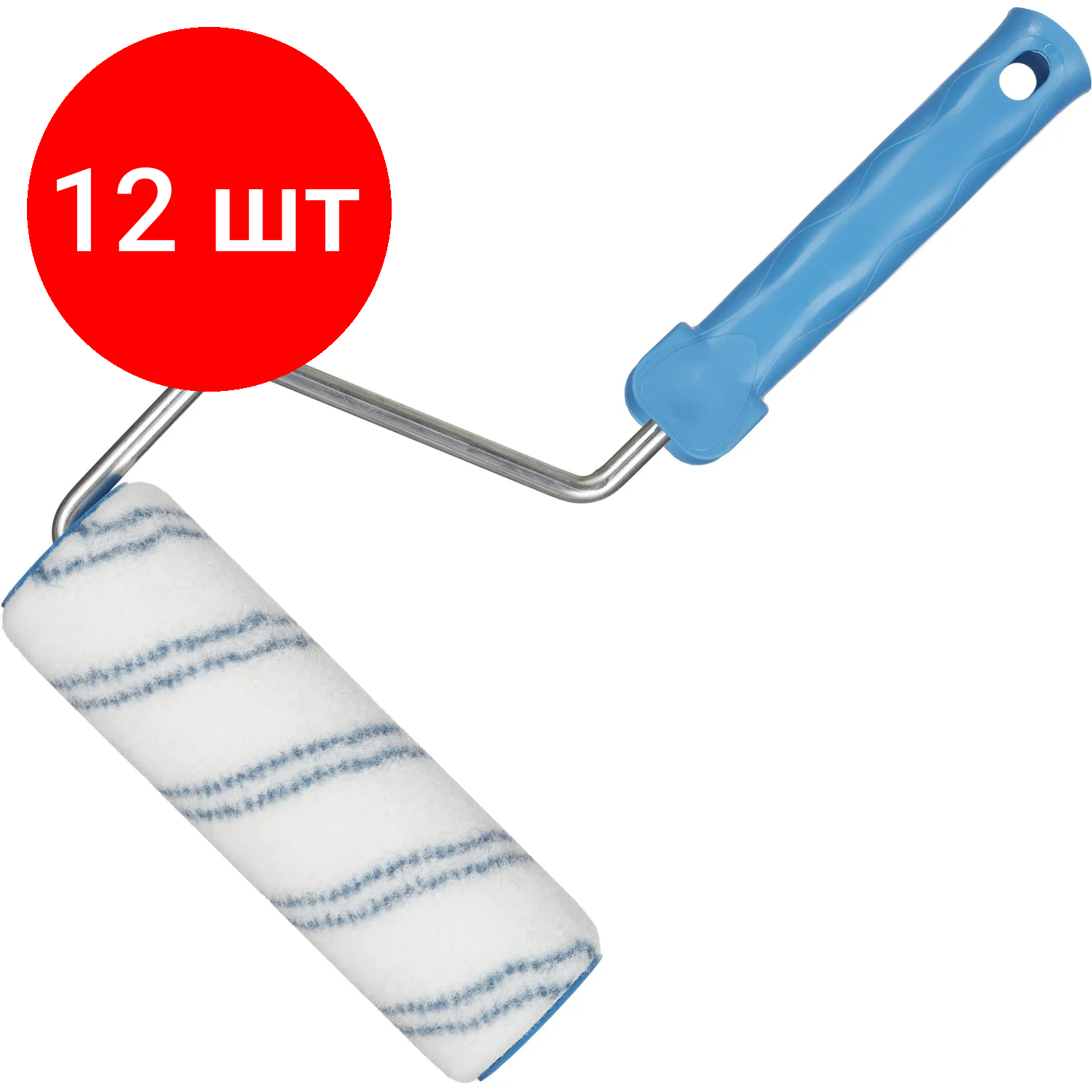 Комплект 12 штук, Валик с ручкой Lazura TOPFORT 180 мм бюгель 8