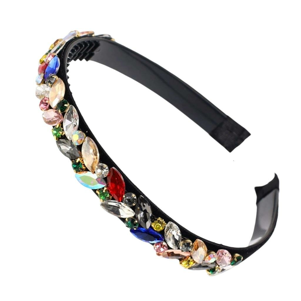 Повязка на голову со сверкающими стразами для девочек, модное украшение для волос для вечеринки