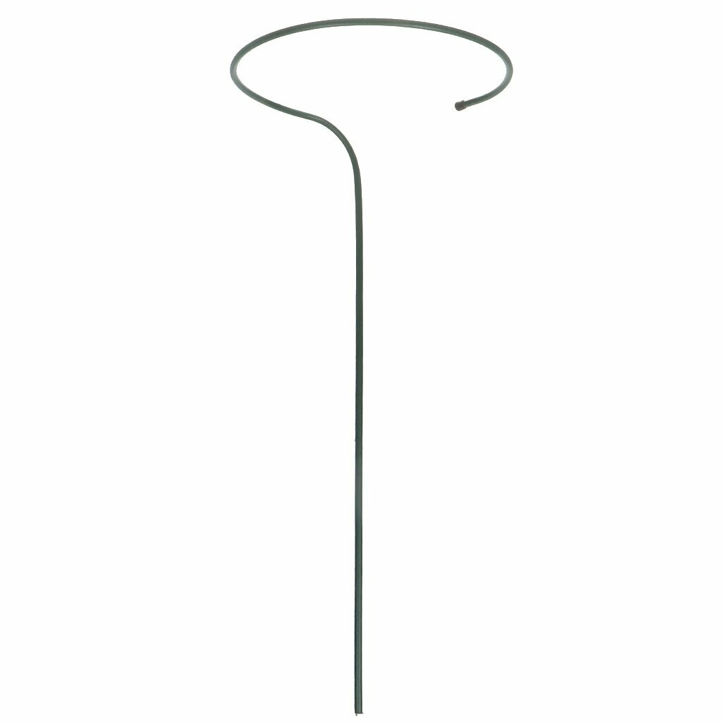 Металлическая опора для цветов Садовита 90х40 см, большой садовый держатель для кустов и растений, зеленый цвет