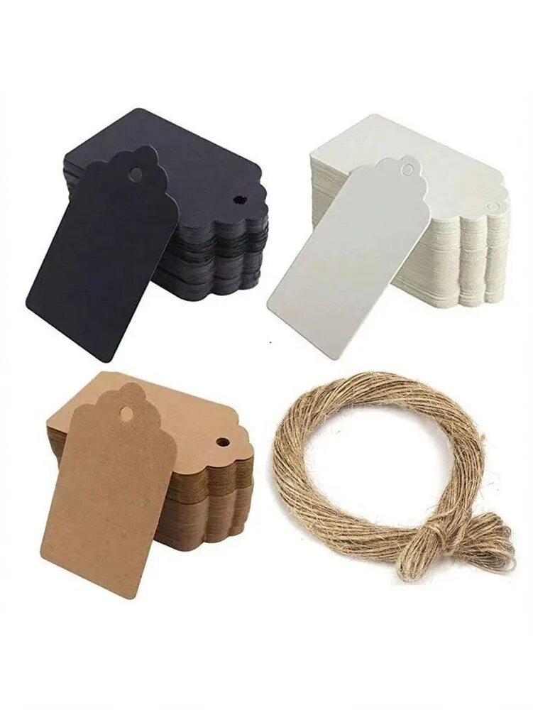 Сто штук. Свадебные и праздничные украшения с бумажными этикетками и галстуками