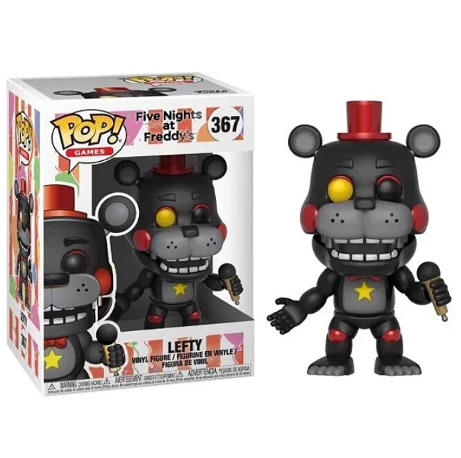 Funko Pop Games Five Nights at Freddy's Lefty, черный, 367 в коробке