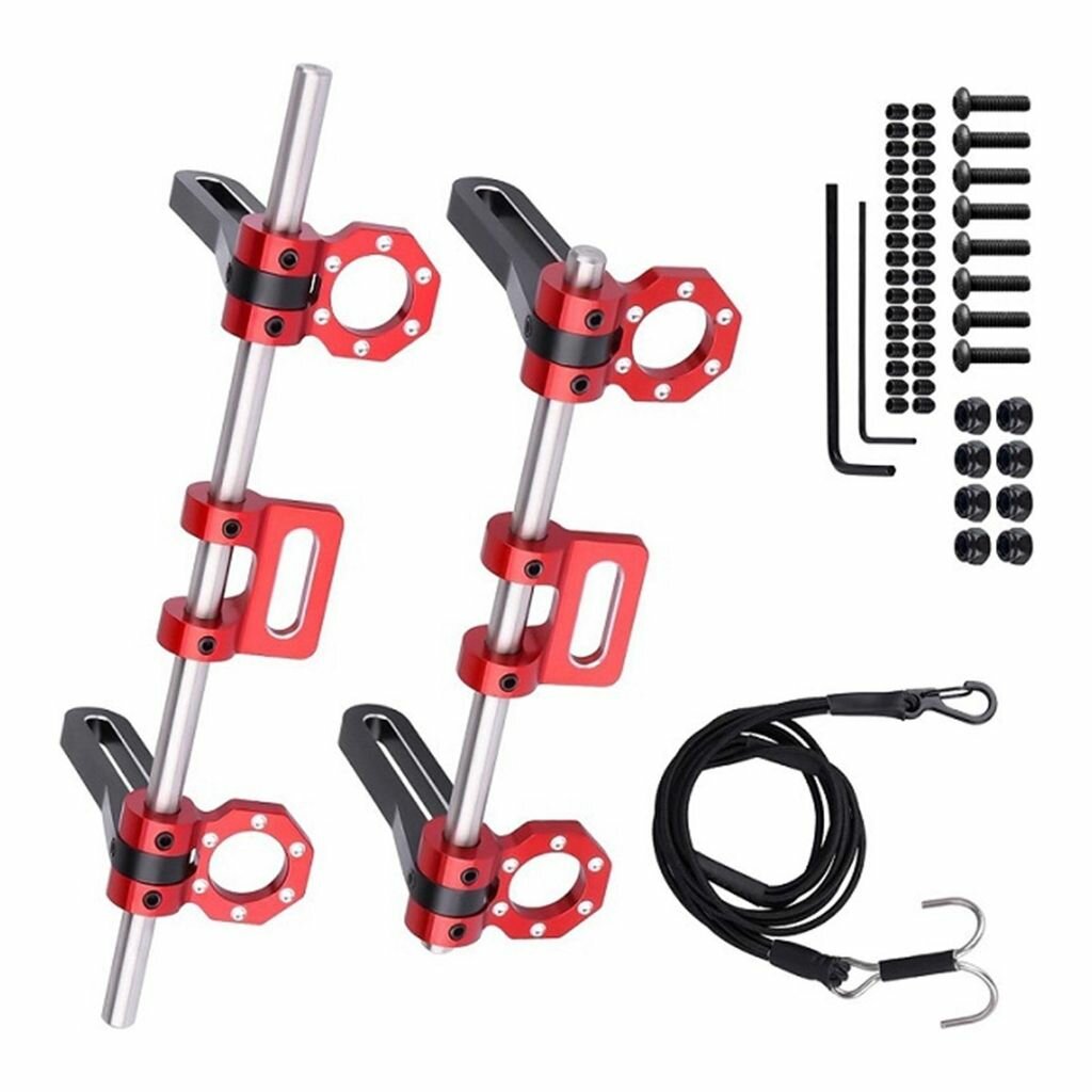 Регулируемый передний и задний бампер RC 1/10-красный