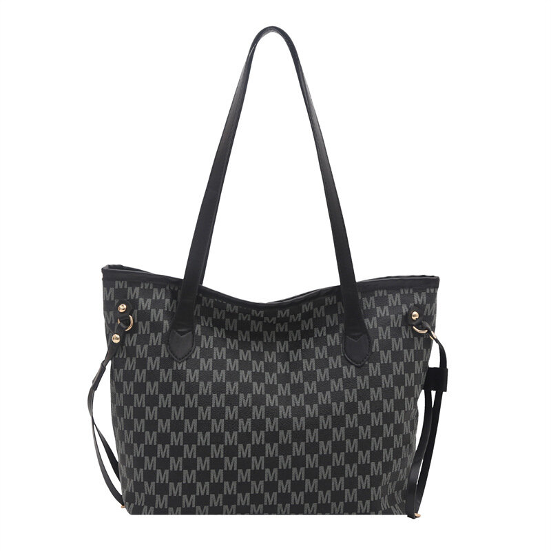 Большая сумка для женщин 2026 года, новая модная сумка через плечо для поездок, винтажный принт, европейская и американская ручная сумка-тоут