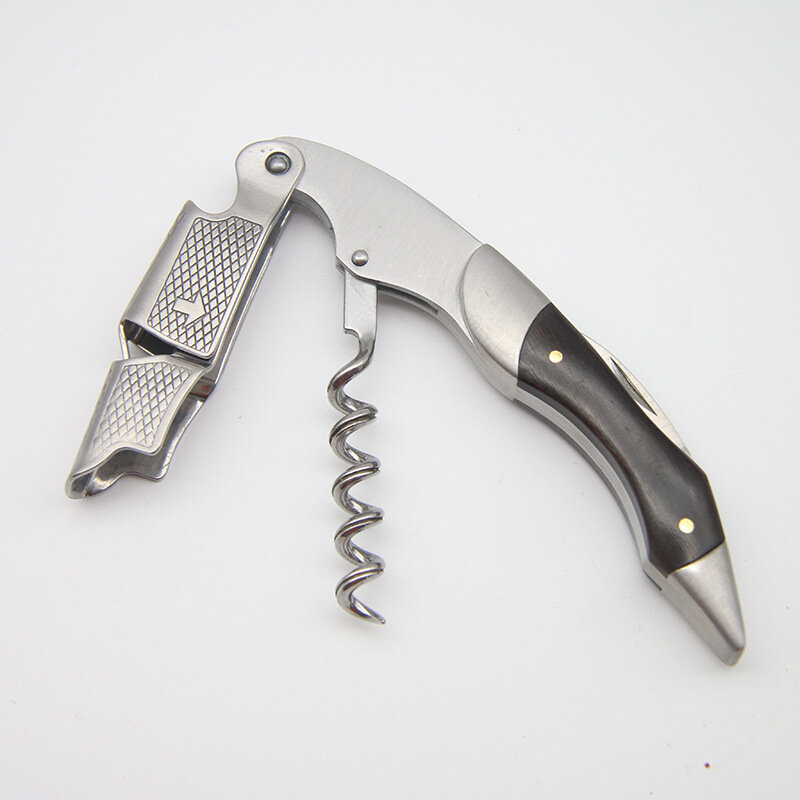 Многофункциональный бестселлер: открывалка для красного вина, открывалка для бутылок из нержавеющей стали, открывалка для вина, открывалка для пива с деревянной ручкой