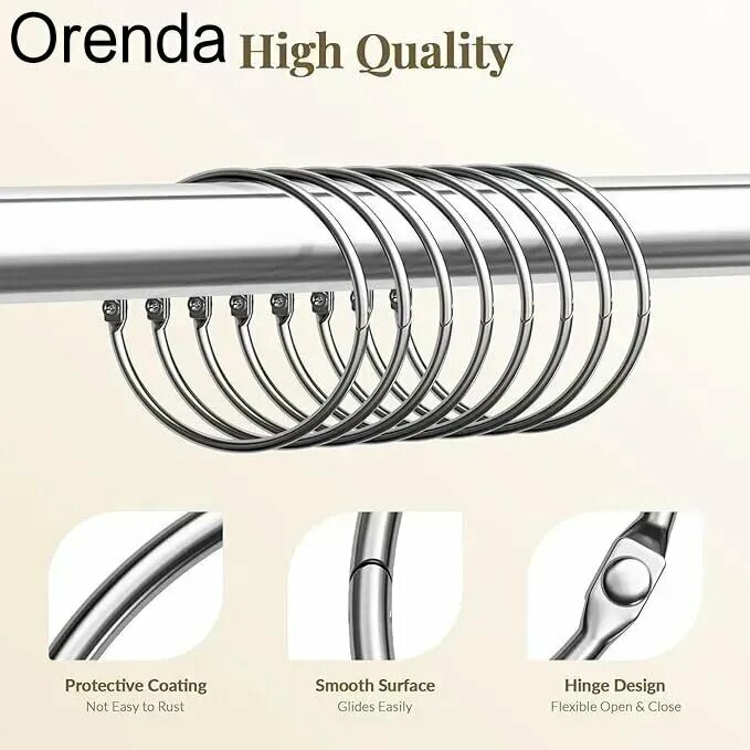 Кольца для шторки в ванной 12 шт.