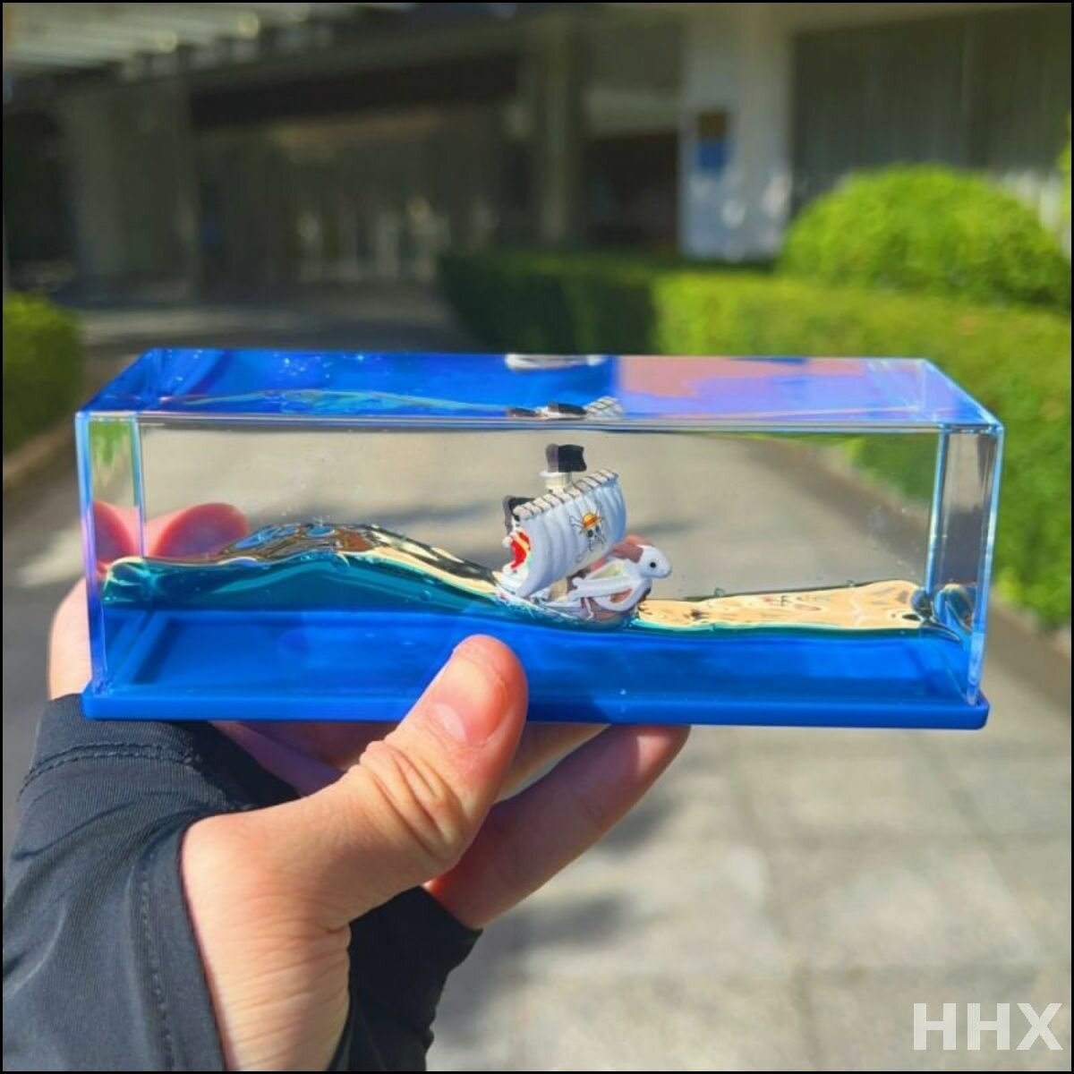 Коллекционная модель корабля One Piece Drift Bottle, декор для рабочего стола, Going Merry, акриловая бутылка с жидкость
