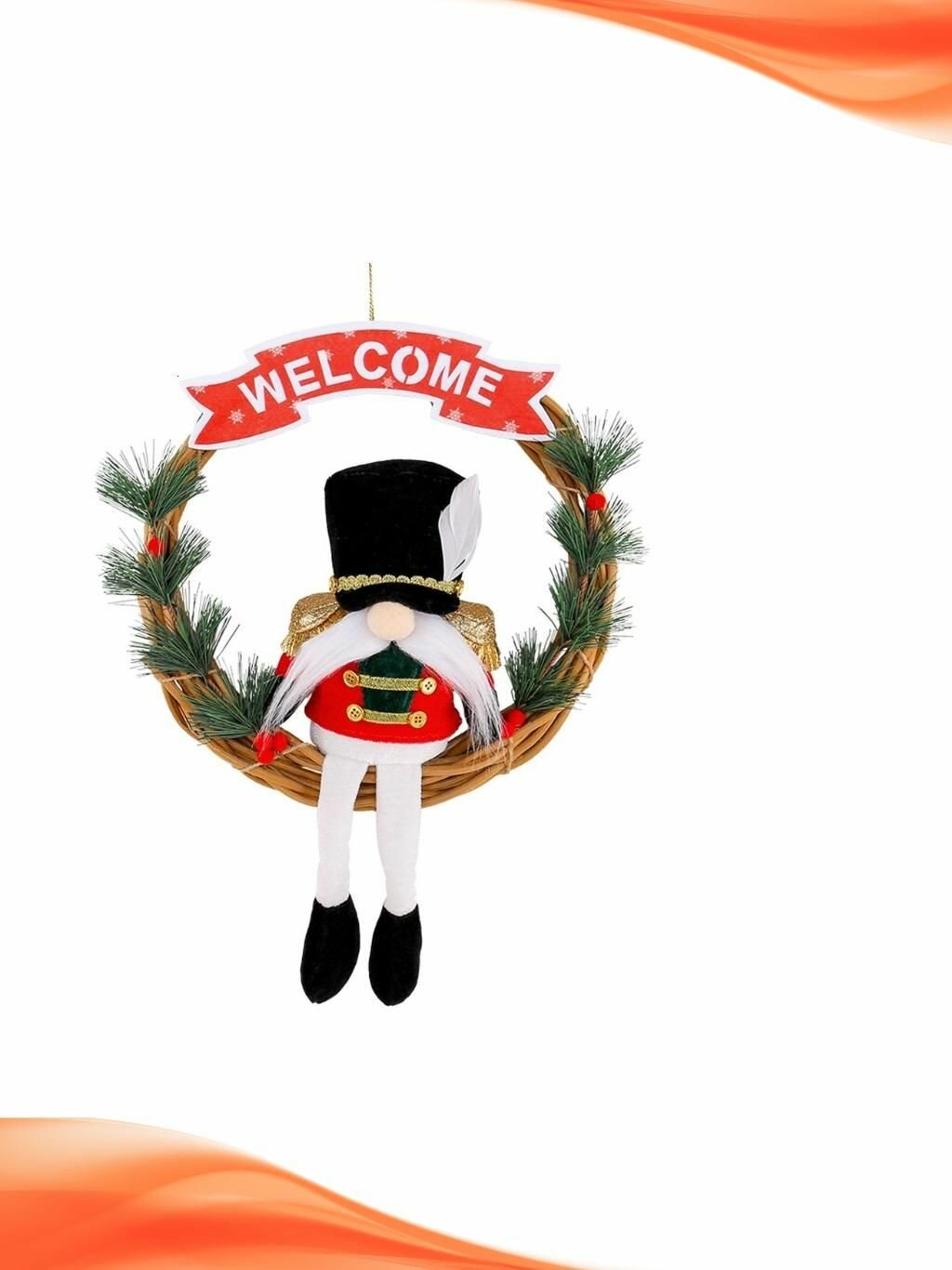 Прочный праздничный венок, Белый