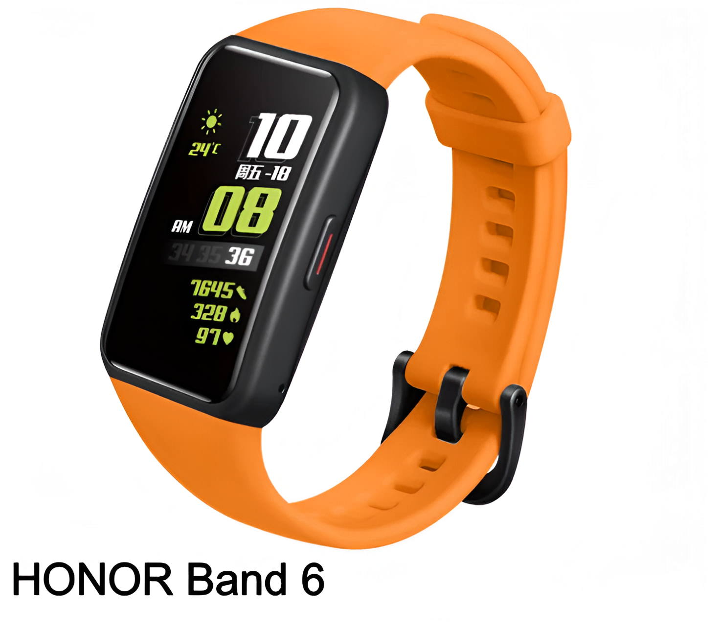 Силиконовый ремешок-браслет для умных смарт-часов HONOR Band 6 с функцией быстрой замены, быстросъемный, оранжевый