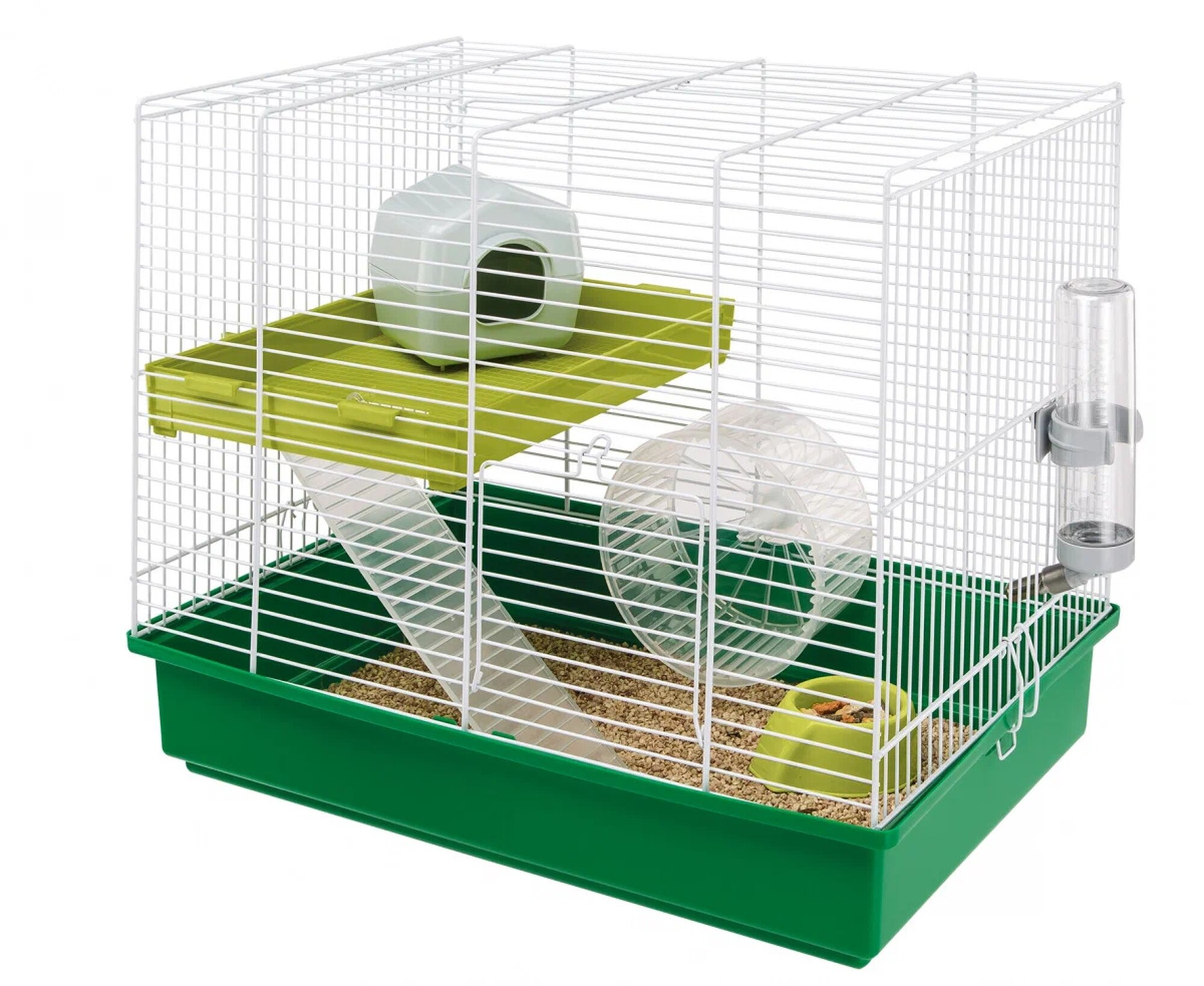 Клетка для хомяков Ferplast HAMSTER DUO, двухэтажная, с аксессуарами, 46×29×37,5 см
