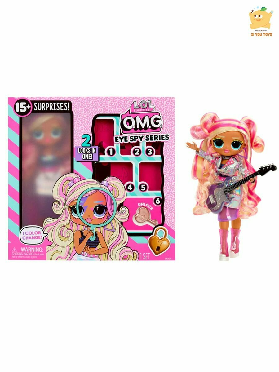 L.O.L. Surprise! OMG Eye Spy Series Jordan Boltz / Кукла OMG Глазной Шпион Серии Рок-звезда Подходит Для Детей В Возрасте От 4 Лет И Старше.