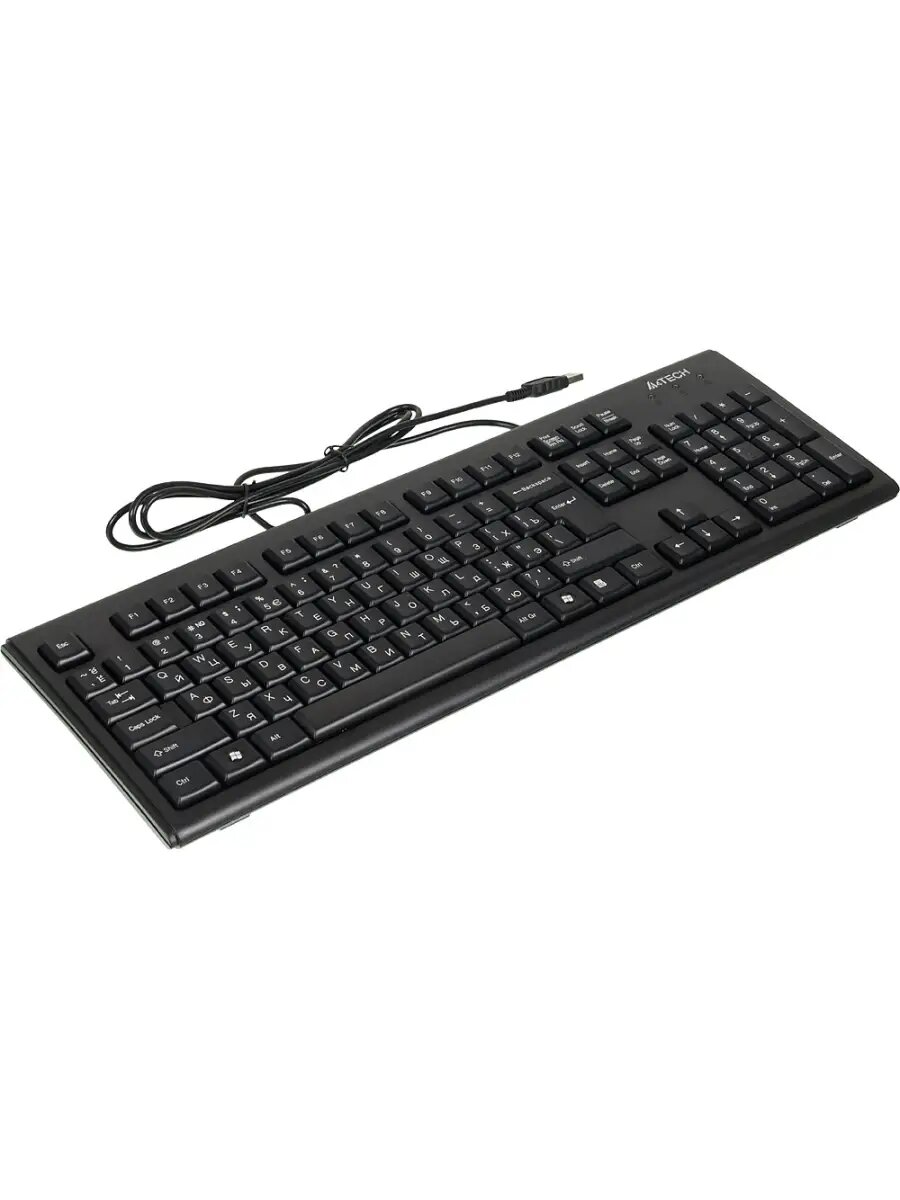 Клавиатура A4Tech KR-83 USB, черный, 104 клавиши, кабель 1,5 м, пластик