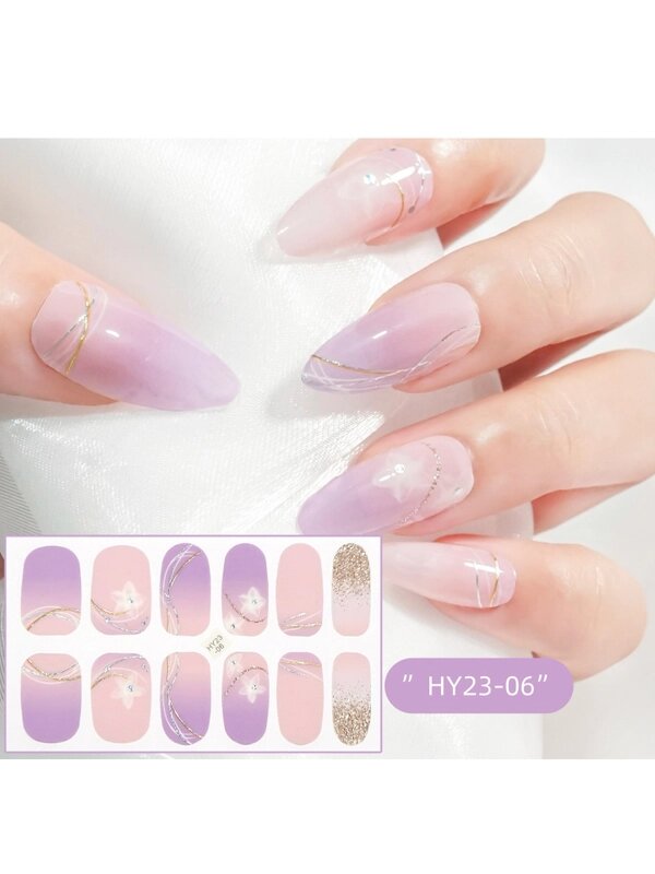 Лаковые полоски для ногтей топ лак, наклейки для ногтей, дизайн ногтей