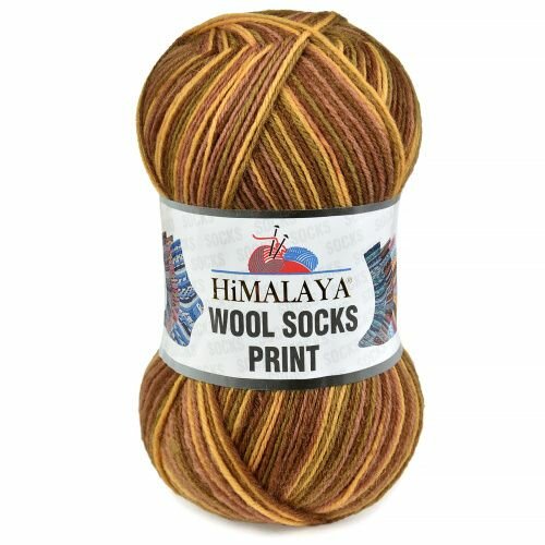 Пряжа Himalaya Wool Socks print S17-01 ( 1 моток, 100г/400м)
