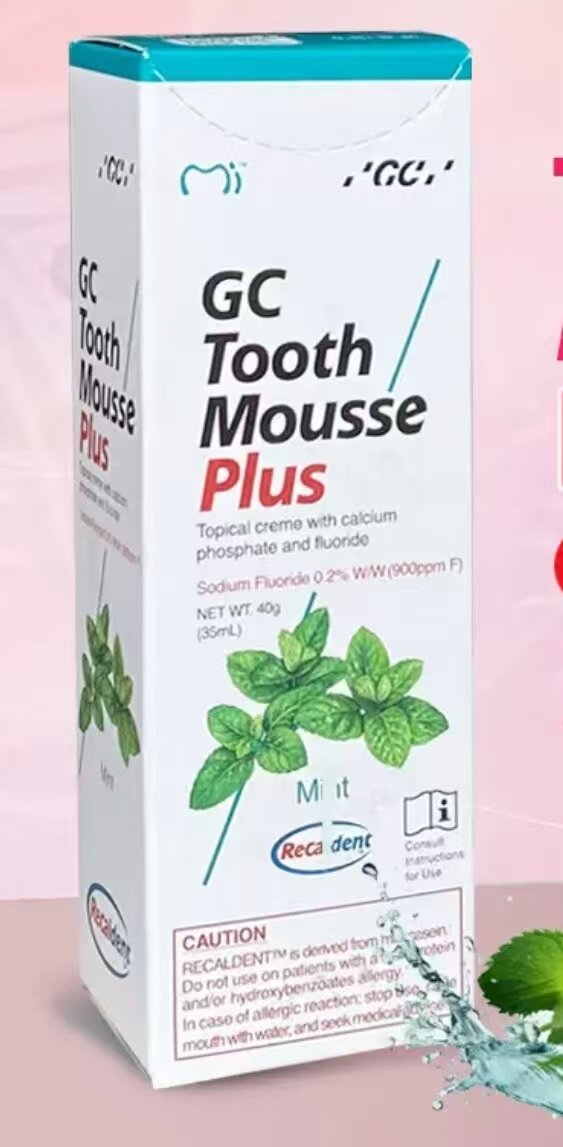 Зубной гель GC Tooth Mousse Тус Мусс, для восстановления и укрепления эмали, мята, 40г. (35мл.)