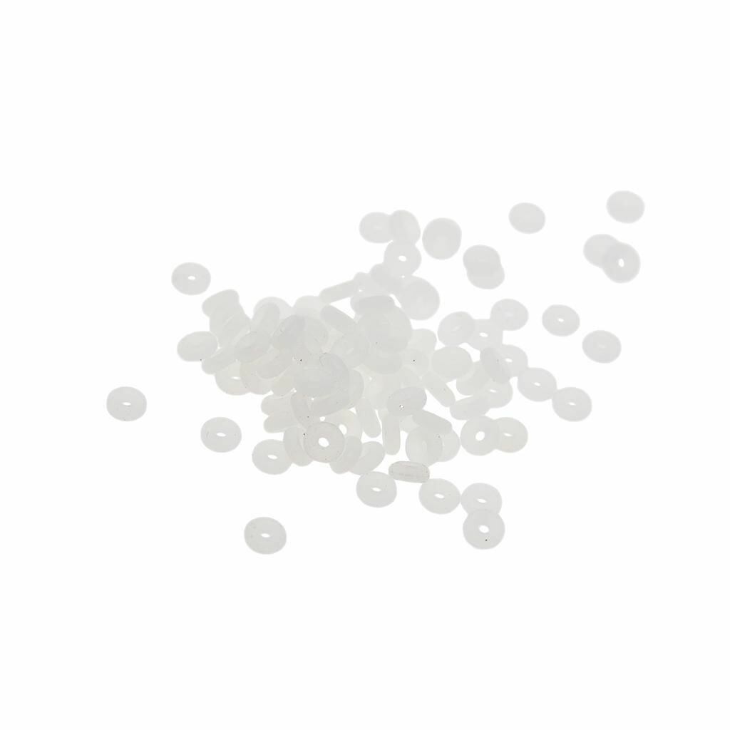 Набор из 100 прозрачных силиконовых колец-стопперов для изготовления браслетов, эластичные разделители для бусин и шармов
