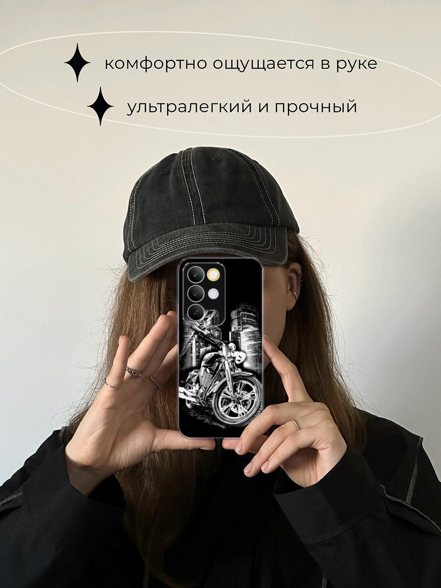 Силиконовый чехол на Realme C85 / Реалми C85 с принтом Крутой байк — фото 1