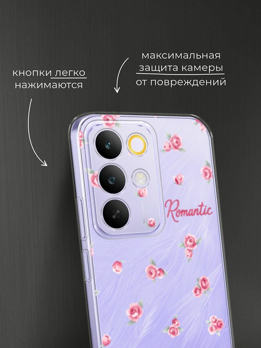 Чехол на Realme C85 / Реалми C85 с принтом Romantic 2, прозрачный — фото 1