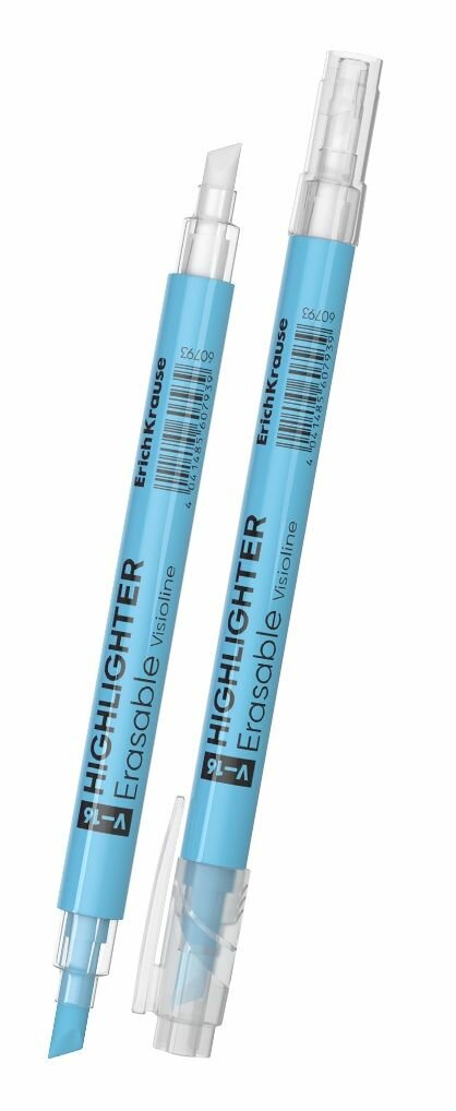 Текстовыделитель Erich Krause Visioline V-16 Erasable Pastel, цвет голубой 60793