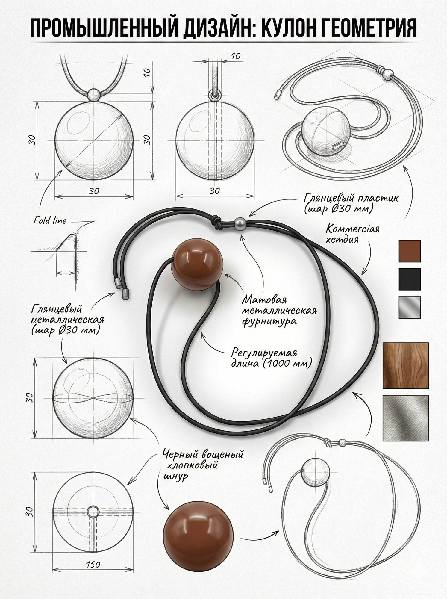 Колье, акрил