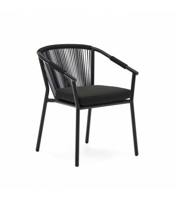 Xelida Садовый стул из алюминия и черного шнура