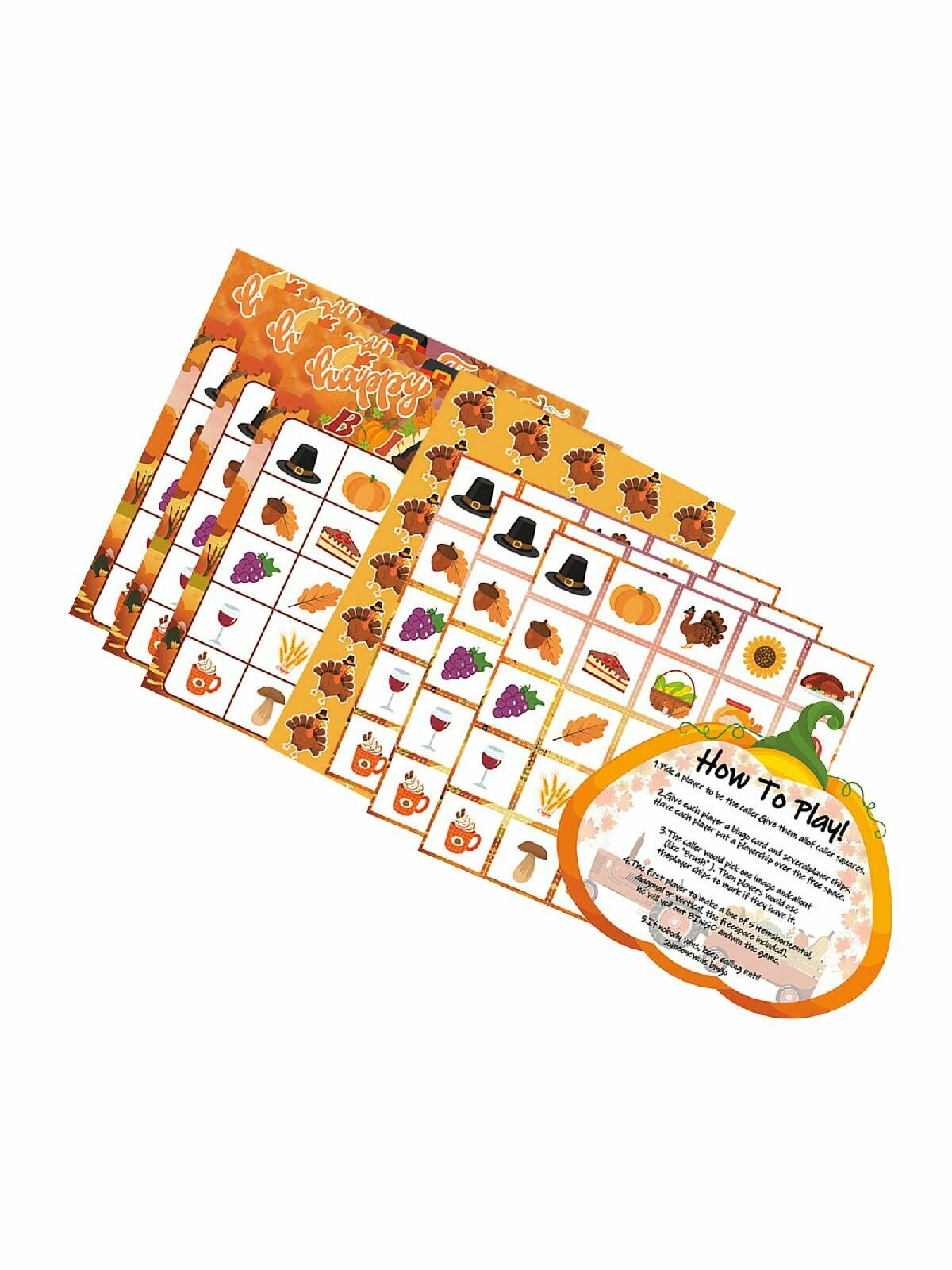 1 коробка тематической игры в бинго на День благодарения, развлекательная настольная игра, карточная вечеринка, родительско-дочерняя игра