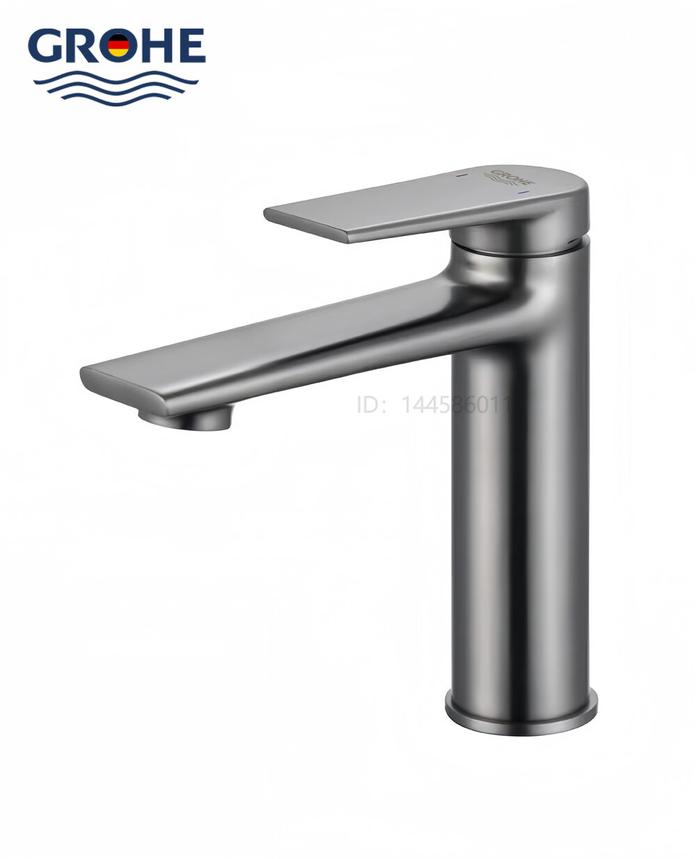 Смеситель для кухонной раковины GROHE, цвет «оружейная сталь» (матовый темно-серый/черный).