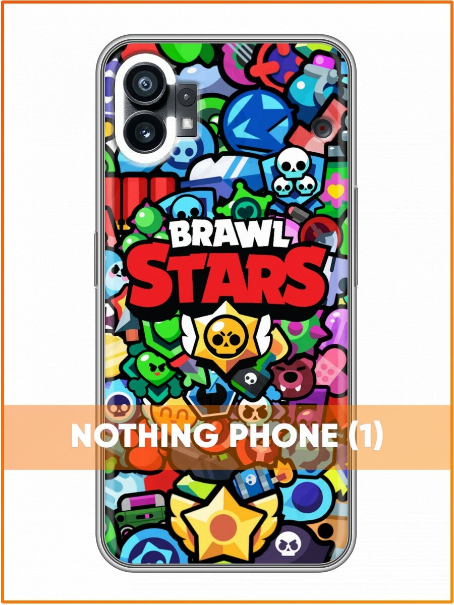Чехол для Nothing Phone (1) с принтом для мальчиков Brawl Stars (Нофинг Фон 1)