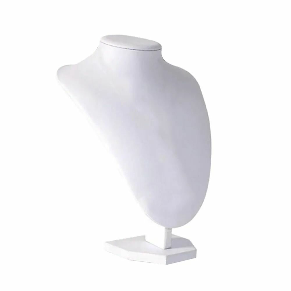 Подставка-манекен для демонстрации ожерелий и кулонов, бежевый лен, 22x16x13 см, для хранения украшений