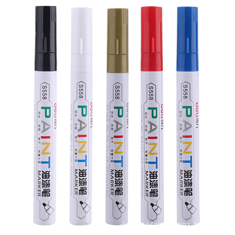 Набор маркеров Deli Paint, маркер для шин, белый маркер, не выцветает, водонепроницаемый, маркер для рисования на обуви, граффити, золотое трафаретное рисование