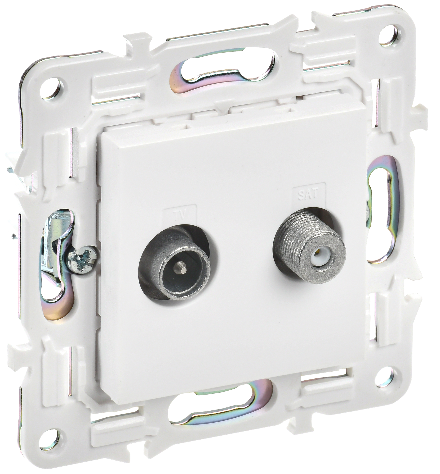 SKANDY Розетка двойная TV+SAT SK-A13W арктический белый IEK IEK SK-AF20-O-K01