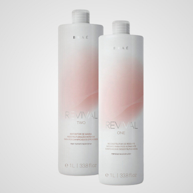 Набор салона для восстановления волос 2 x 1 Л (до 50 процедур) BRAE Revival Reconstruction Treatment Salon SET Набор 1 шт