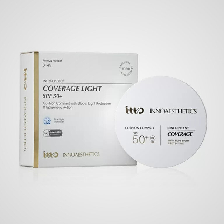 INNO-EPIGEN Солнцезащитный крем-пудра SPF 50+ (тон светлый) 12 гр INNO-EPIGEN Coverage SPF50+ Light Крем 12 гр