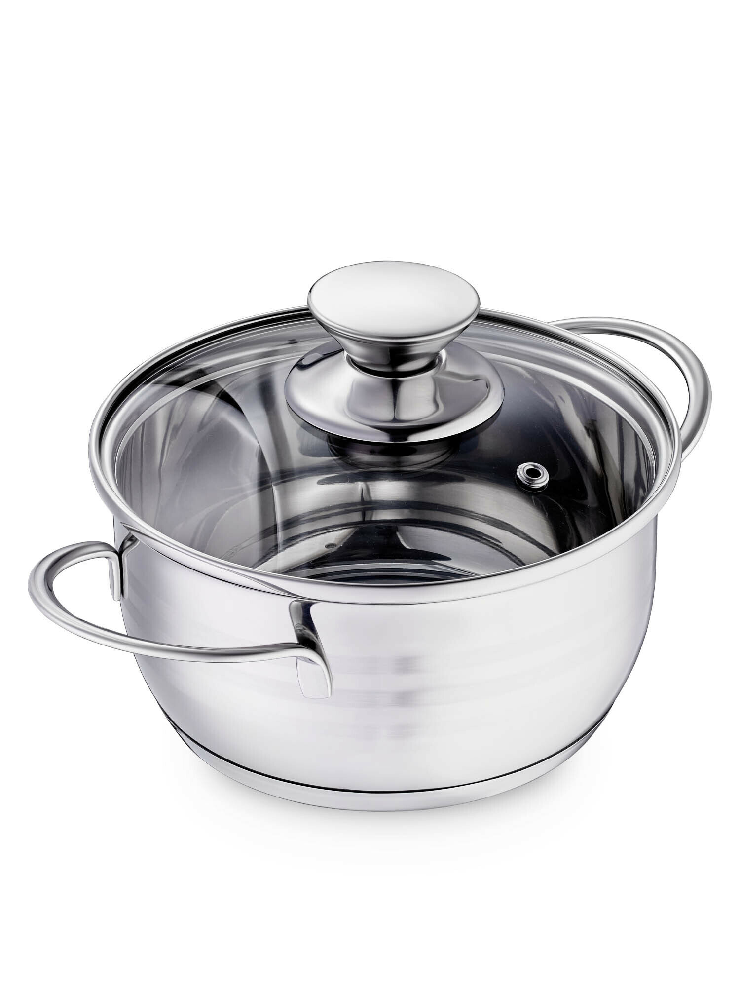 Кастрюля BIMBO VITRO 1 л с крышкой Нержавеющая сталь Regent Inox