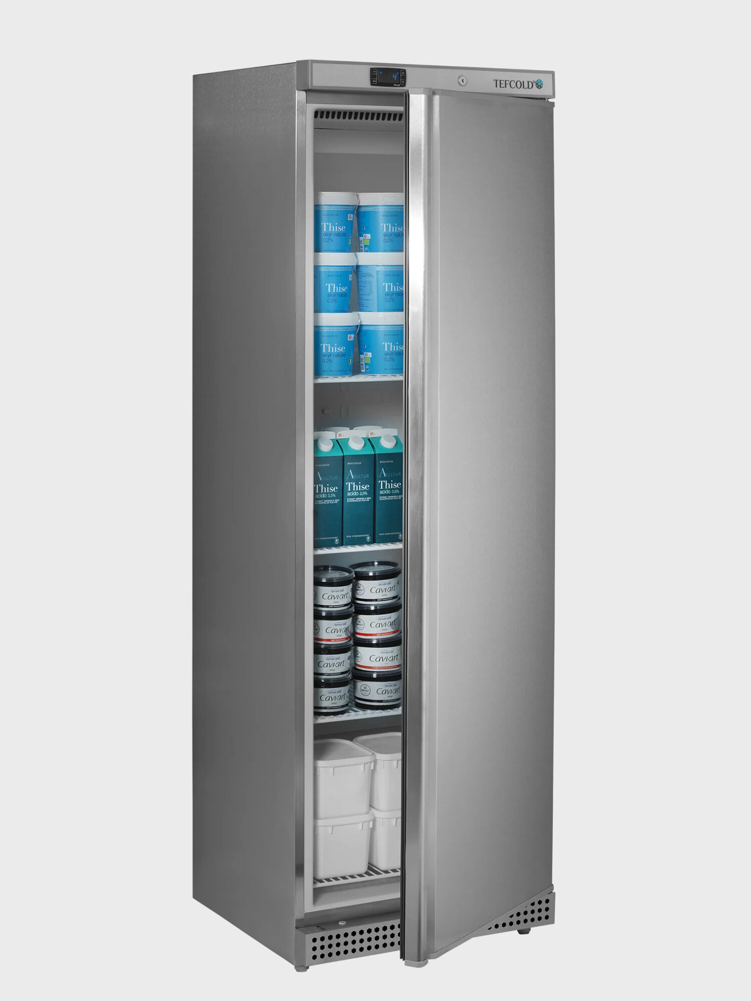 Холодильный шкаф TEFCOLD UR400X1 с глухой дверью, 350 л, холодильник, нержавеющая сталь