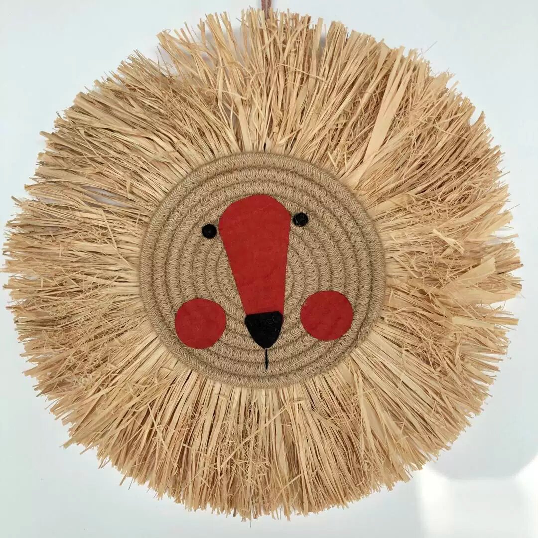 Настенный декор в скандинавском стиле: пушистый лев ручной работы для детской комнаты и реквизита для магазина детской