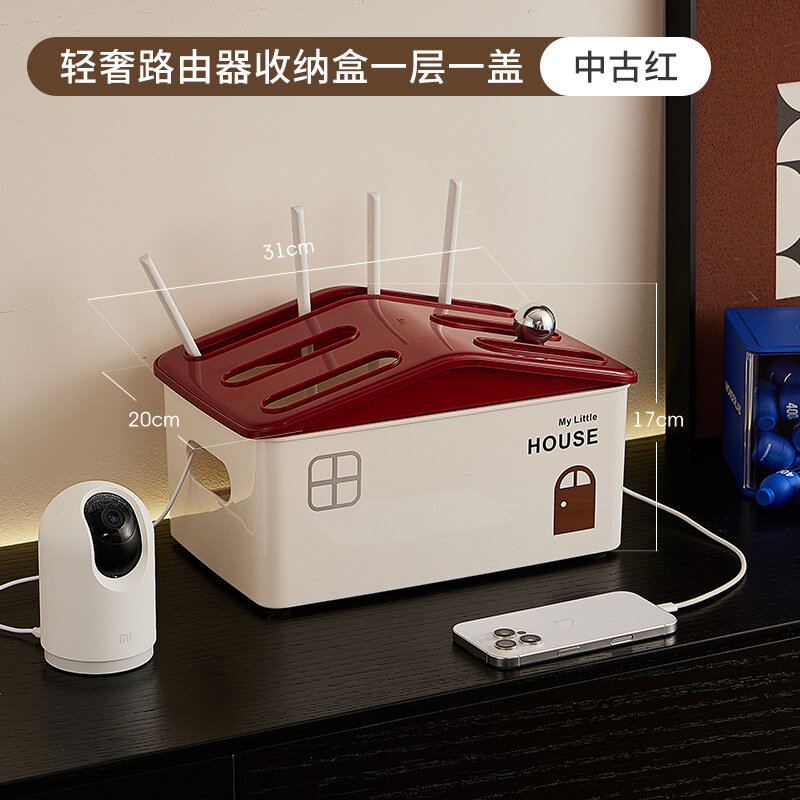 Небольшой домашний ящик для хранения оптического модема и роутера, элитная полка для телевизора в гостиной, органайзер для розеток и кабелей, беспроводной бокс.