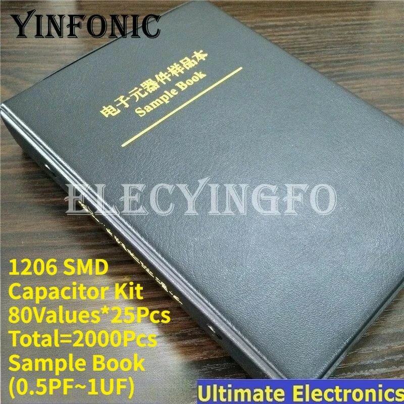 Набор SMD конденсаторов 1206 (0.5 пФ 1 мкФ) 80 номиналов по 25 штук
