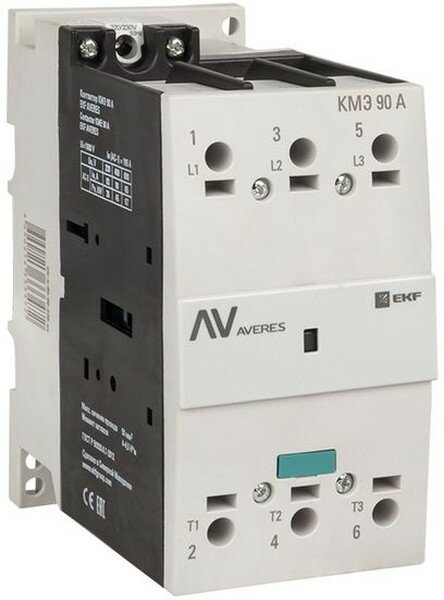 Контактор КМЭ 90А 400В АС/ EKF AVERES ctr-s-90-00-400-av