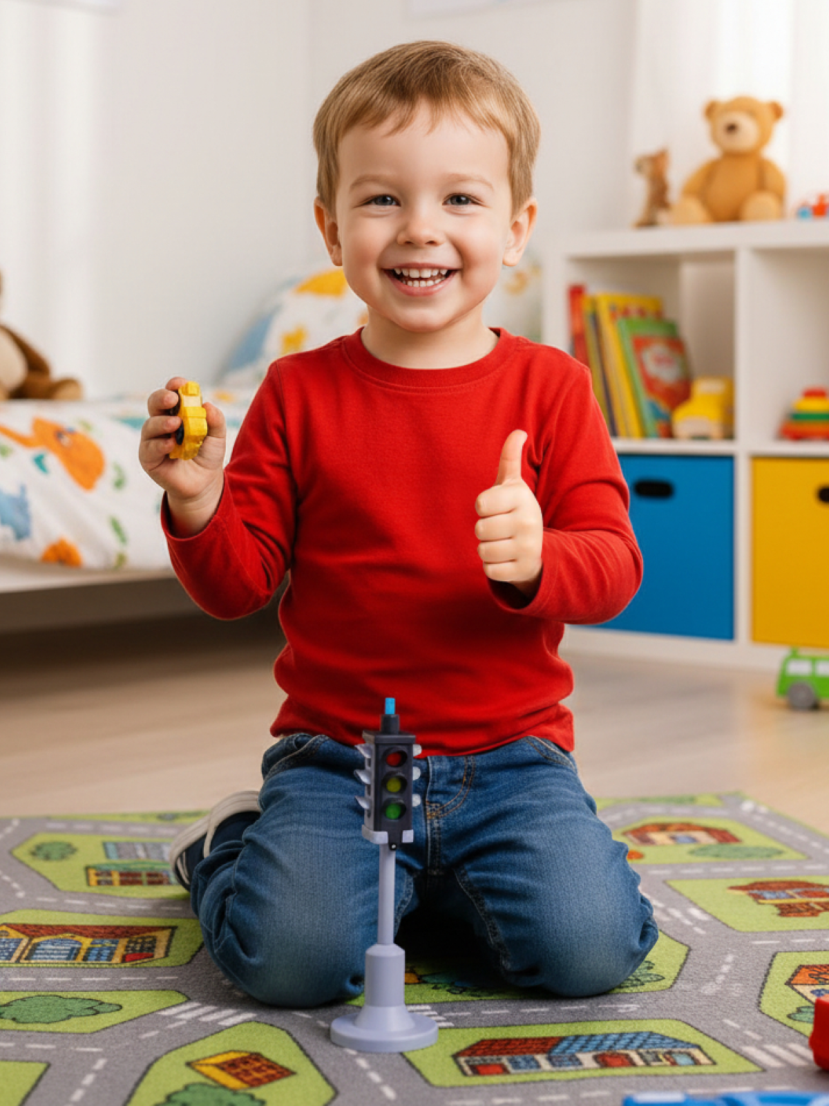 Светофор игрушечный , механический, 7х23 см , детям от 3 лет — фото 1