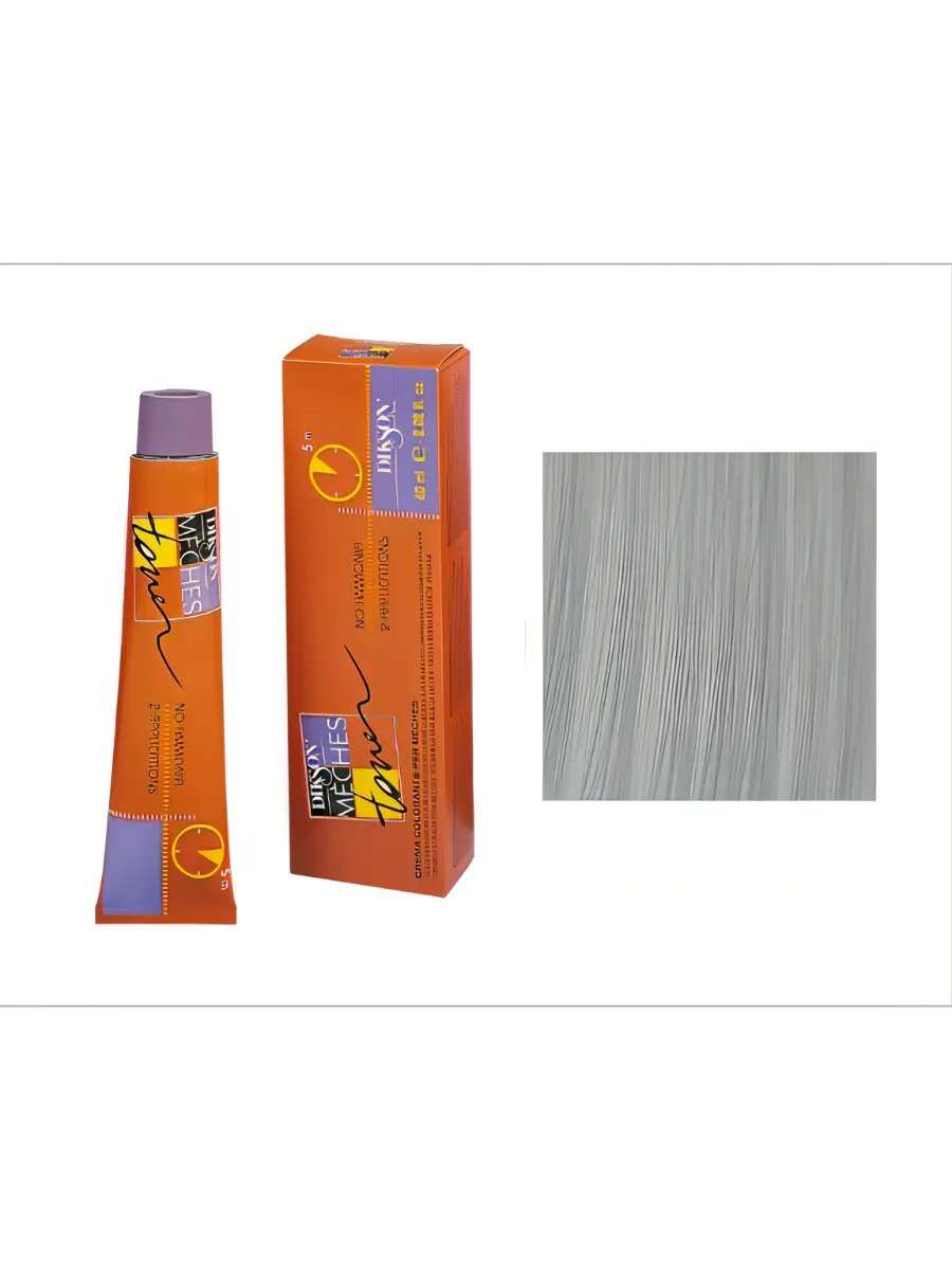 Краска Dikson Meches Color, для осветленных и натуральных светлых волос, полустойкая, SILVER, 60мл