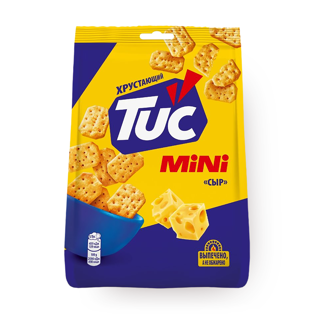 Крекер солёный "TUC Mini", со вкусом сыра, 110 г, 497 ккал, 1 упаковка