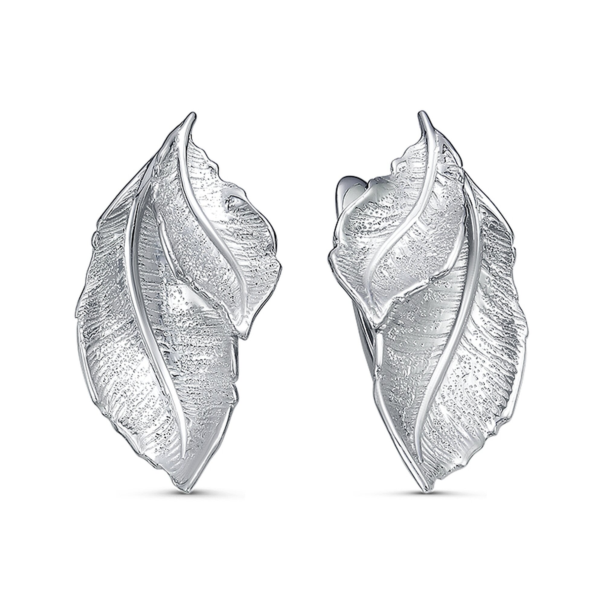Серьги, серебро, 925 проба, серебрение