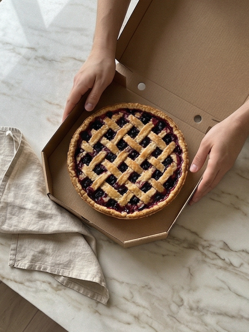 Картонная коробка для упаковки 260X260X40 цвет крафт 100 штук