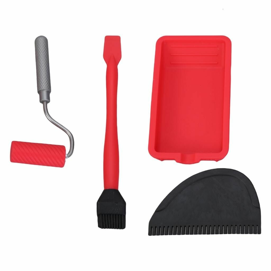 Силиконовый шпатель для клея, набор из 4 предметов